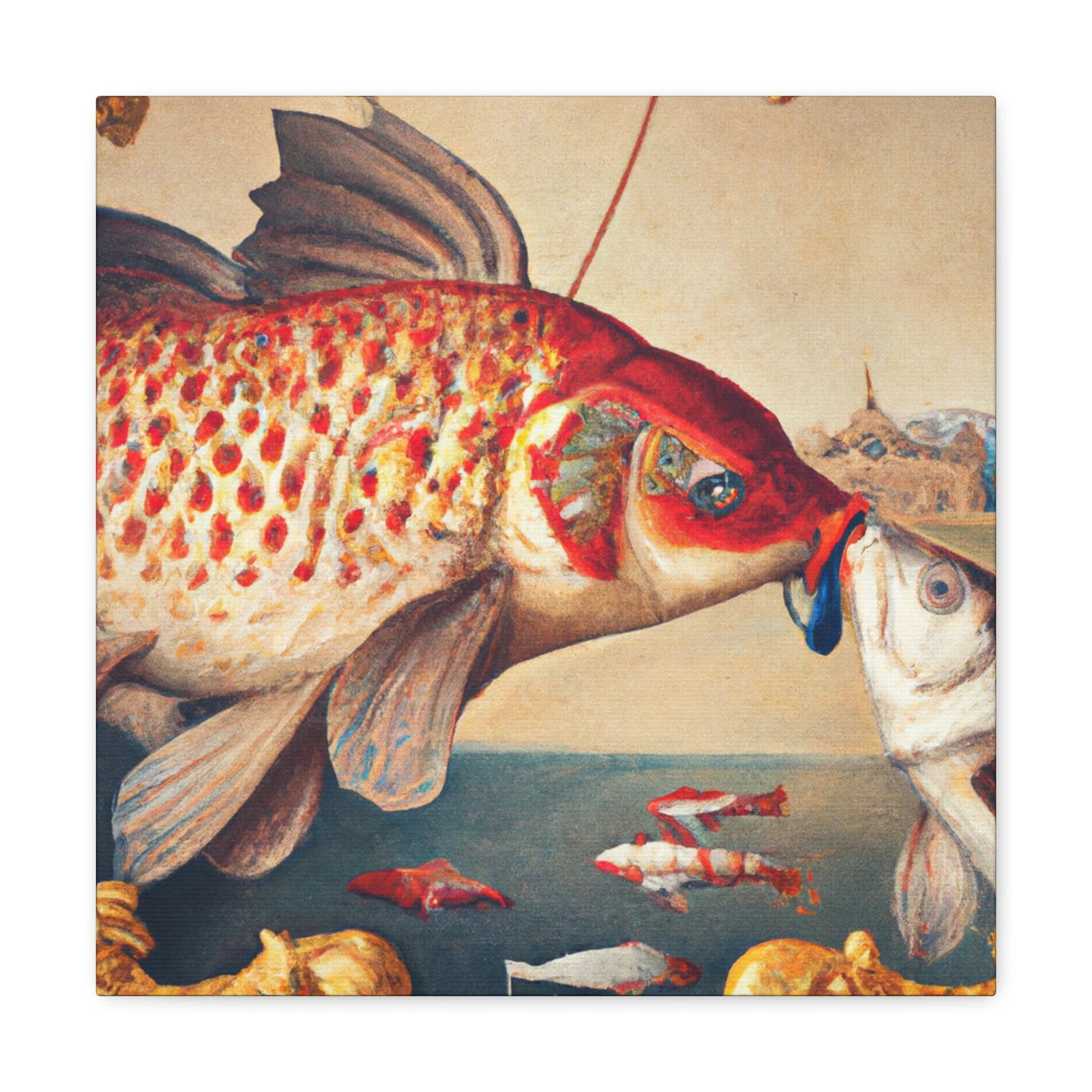 School of Fish Swimming - Canvas - Walmart.com