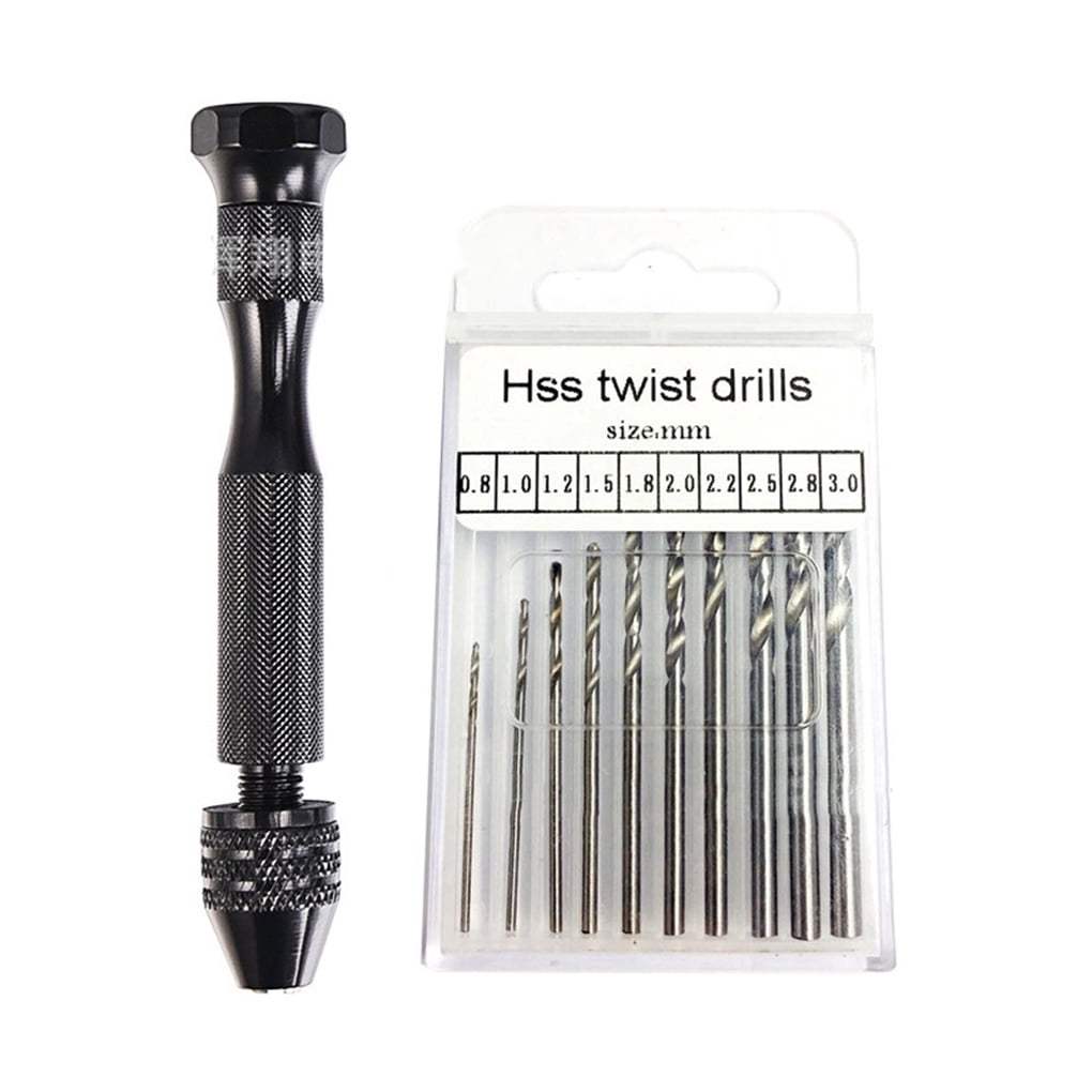 Linyer Micro Drill Bits Manual Tool Kit Woodworking Drilling Compact ...