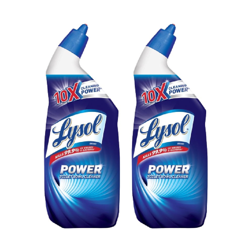 Lysol Power Toilet Bowl Cleaner Gel Disinfect 24 oz, 2 Pack - Walmart.com