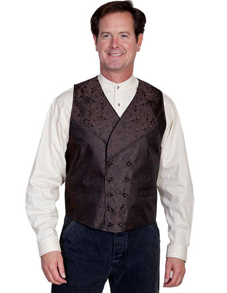 Scully Western Vest Mens Double Breasted Scroll Paisley RW227BX ...