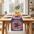 ARTSLION Waterproof Table Runner 13x108 Inch Polyester Wipe Clean Patio ...