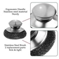 2 count Stainless Set with Handle,2 Replacement Pads, and Scrubbing ...
