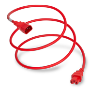 World Cord Sets 1 Foot IEC 60320 C14 to C15 High Temperature Equipment 15 Amp Power Cable (Blue ...