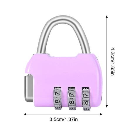 Mini Metal 3 Digits Number Password Luggage Combination Mini Code Lock ...