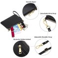 Sendefn RFID Leather Wristlet Clutch, Crossbody Bag with Zipper for ...