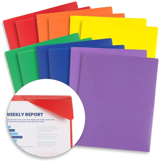 Blue Summit Supplies Two Pocket Folders, Reinforced Corners, Durable 2 ...