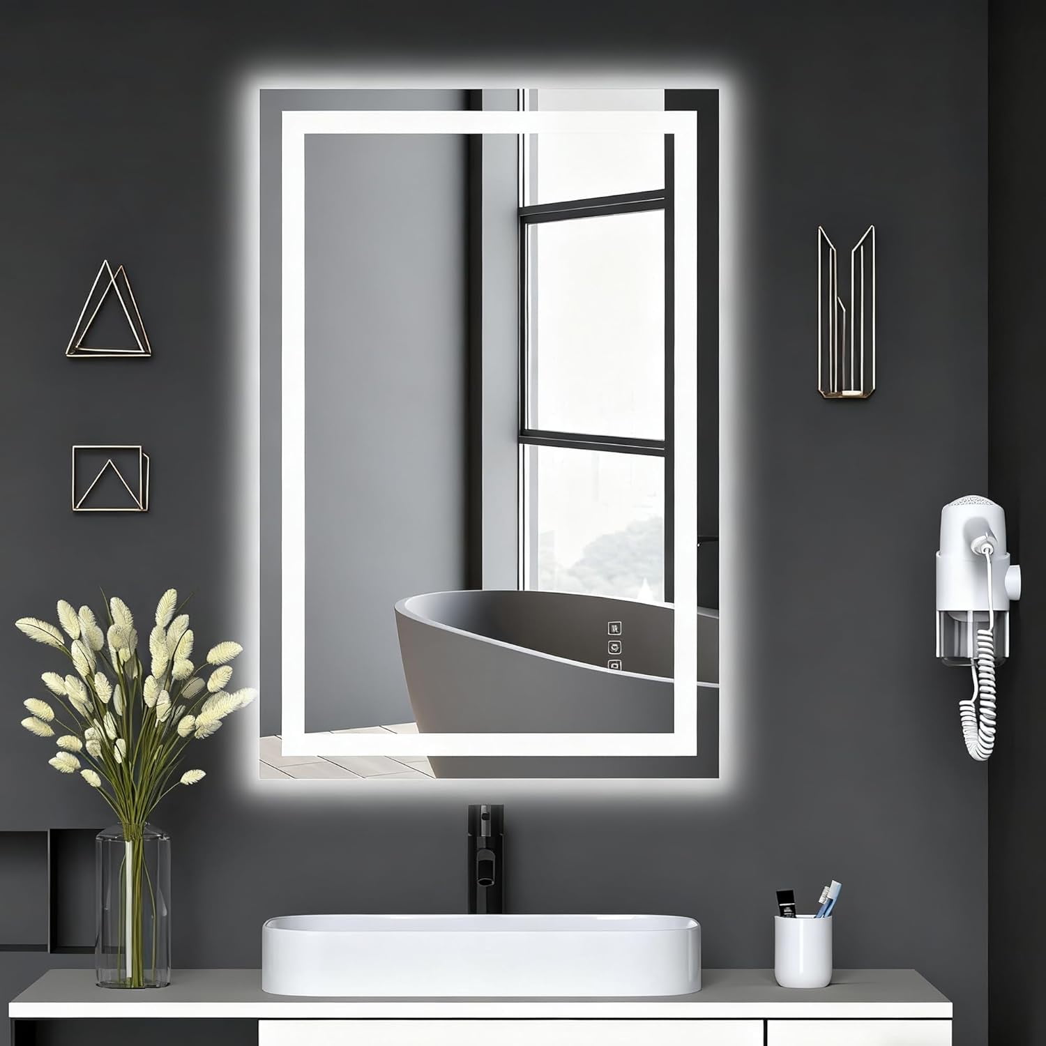 Click here for Bingirl 36*24 Inch Rectangular Led Bathroom Mirror... prices