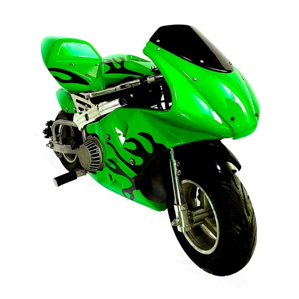 Motocicleta Infantil Shahoma PB04 Pocket Bike Deportiva 49cc Verde | Bodega Aurrera en línea
