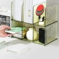 Acrylic Bookend for Shelves 3-Section Desk Organiser, Space Saving ...