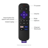 Roku Official Voice Remote for Smart Roku TVs, Players and Audio with ...