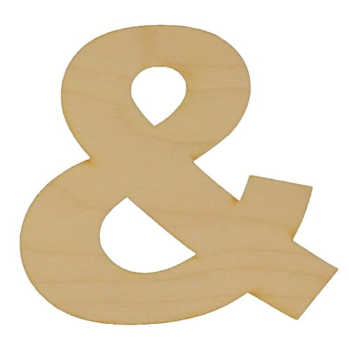Package of 1, 10 Inch X 1/8 Inch "&" Wood Letters In The Arial Font For ...