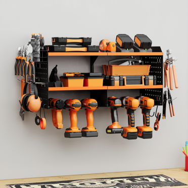 ULIBERMAGNET Magnetic Power Tool Organizer, Utility Storage Rack Shelf ...