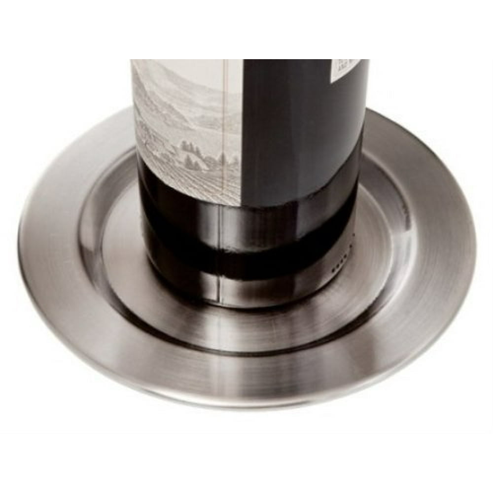 Set of 4 Brushed Stainless Steel Smooth Pratique Wine Bottle Coasters ...