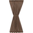 Black Check Door Panel 72x40 Country Curtains, Black and Tan - Walmart.com