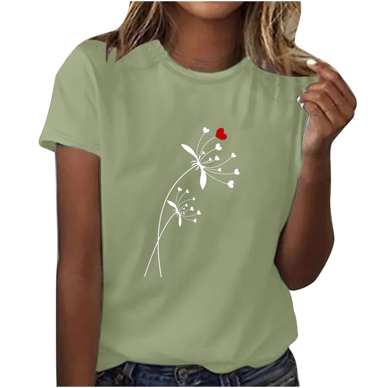 Click here for Yievot Womens Shirts Fashion Short Sleeve Round Ne... prices