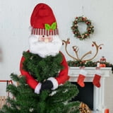 Northlight 27" Plush Santa Claus Christmas Tree Topper, Unlit - Walmart.com