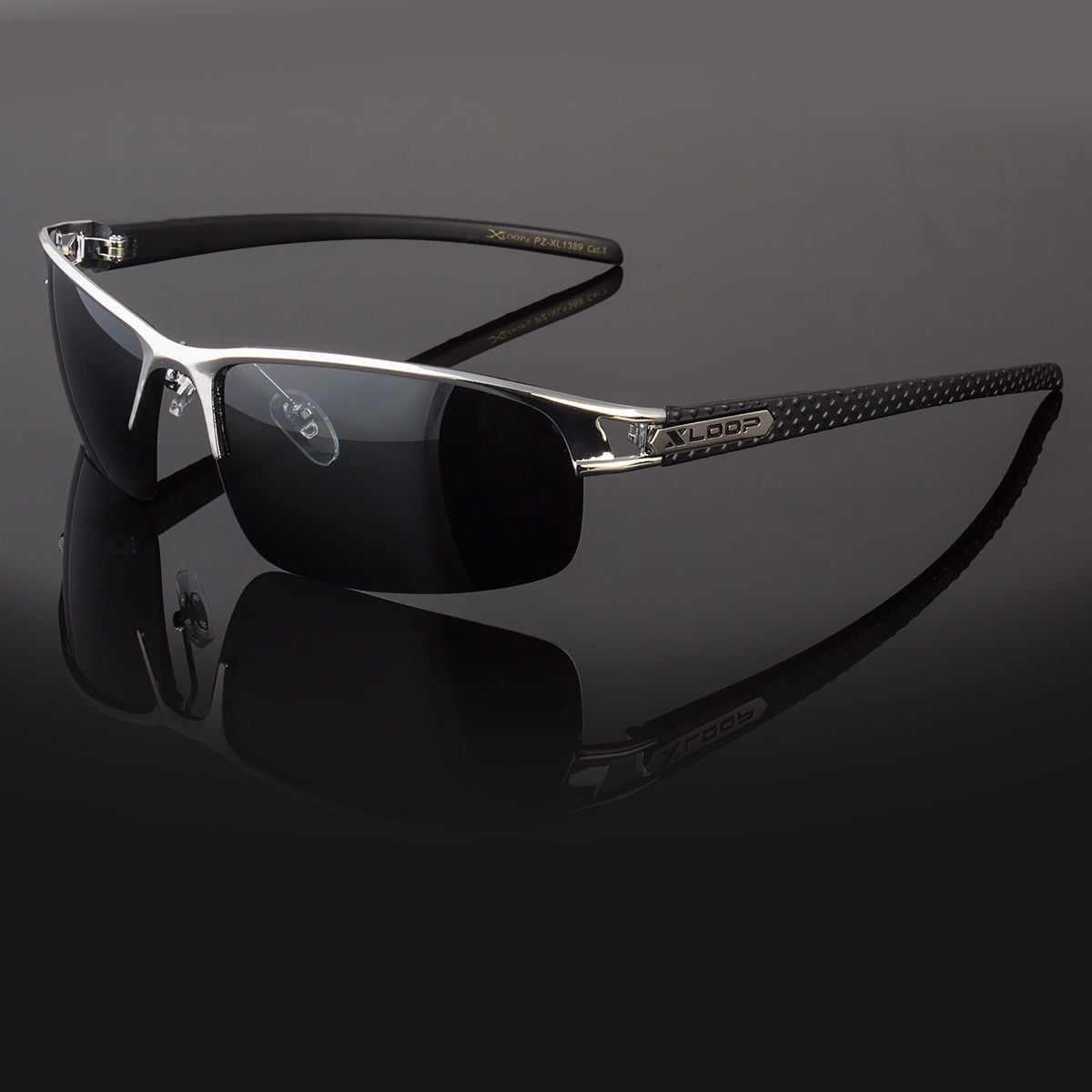 Metal Men Polarized Sunglasses Sport Wrap Around Driving Eyewear