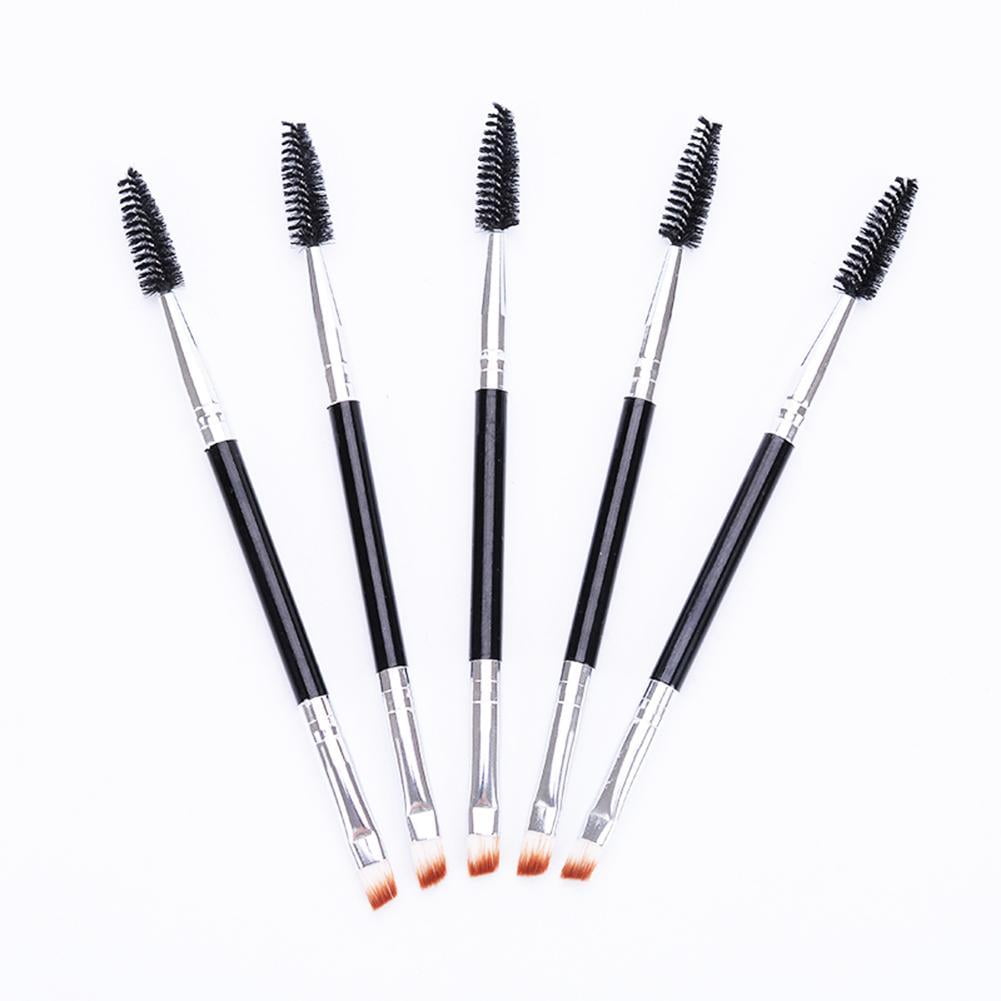 Eyebrow Brush Dual ended Brow Eyeliner Angled Cut Spoolie Brush-Makeup ...