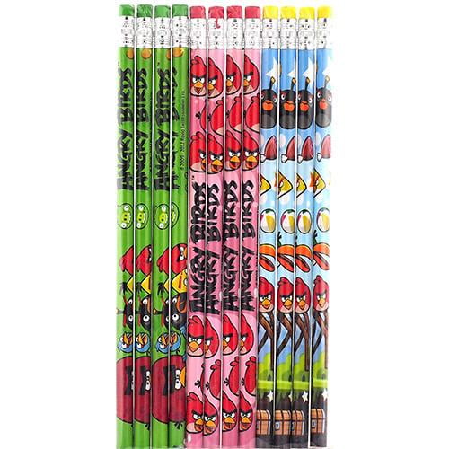 Angry Birds Authentic Licensed 12 Wood Pencils Pack - Walmart.com