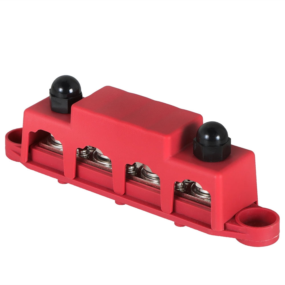 Genrics 4 Way Terminal Junction Block Busbar 3/8" 250 amp 12v with ...