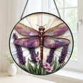 Botanical Dragonfly Stained Glass Suncatcher – Decorative Garden Window ...