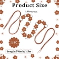 1 Set 1Pc Imitation Leather Flower Brass Ring Link Chain Waist Belly ...