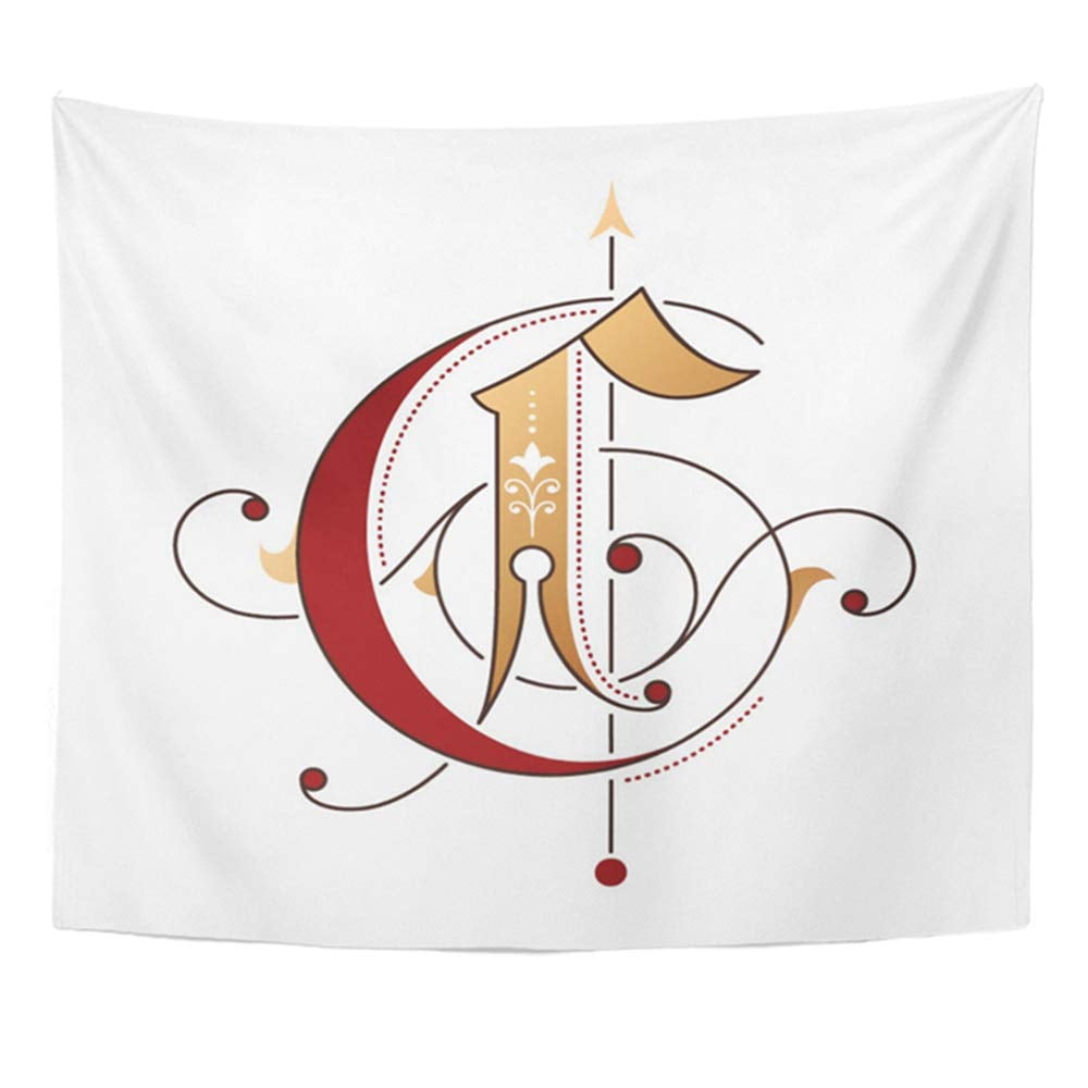 ZEALGNED Fairy Gothic Initial C Bronze Effect Letter Medieval Wall Art ...