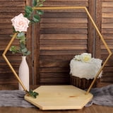 Efavormart Hexagon Wedding Arch Cake Stand, Metal Floral Centerpieces ...