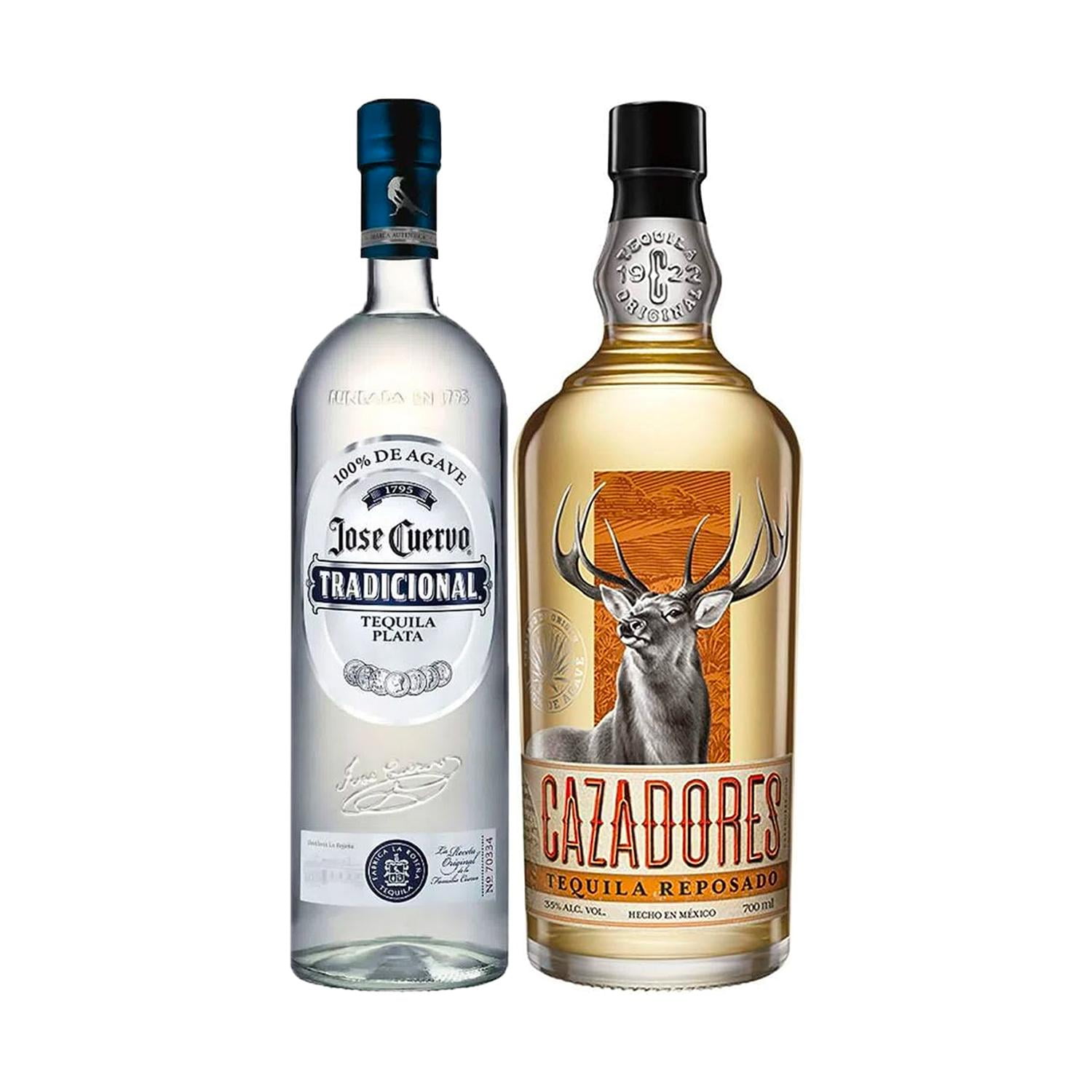 Tequila Jose Cuervo Tradicional Plata 950 ml + Tequila Cazadores ...