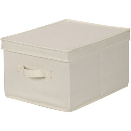 Household Essentials Large Canvas Storage Box with Lid - Walmart.com