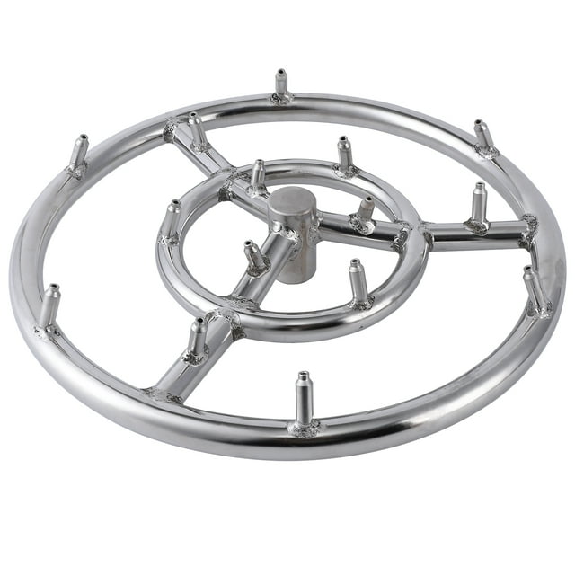 18 Inch Round Fire Pit Burner Ring, 304 Stainless Steel Fire Pit Burner ...