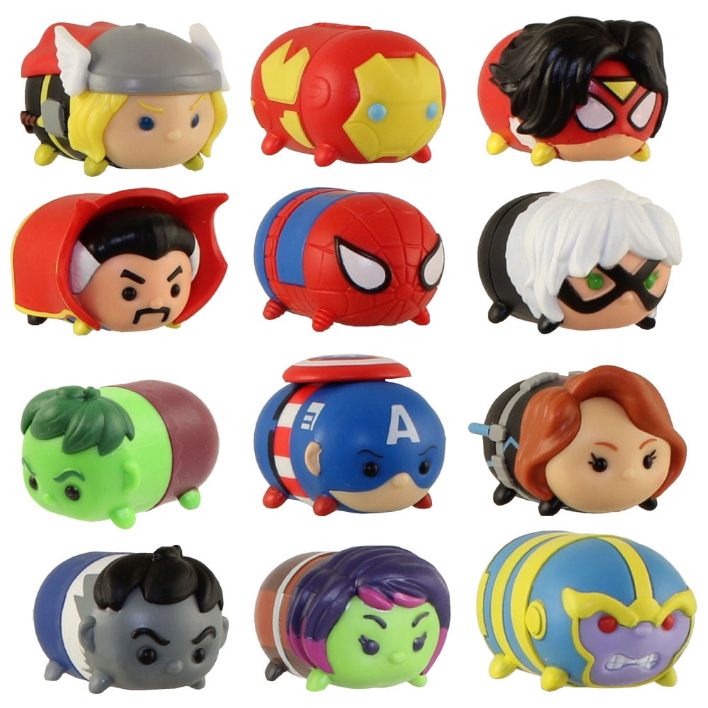 Jakks Pacific Toys - Marvel Tsum Tsum Figures - SET OF 12 #1 (Large ...