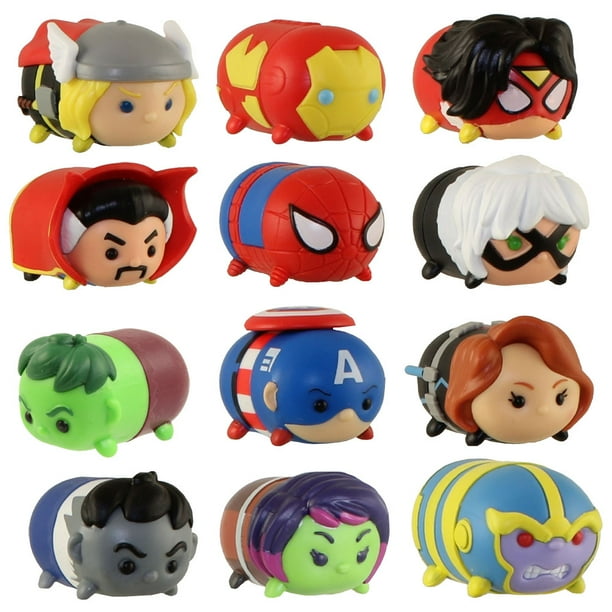 Jakks Pacific Toys - Marvel Tsum Tsum Figures - SET OF 12 #1 (Large ...