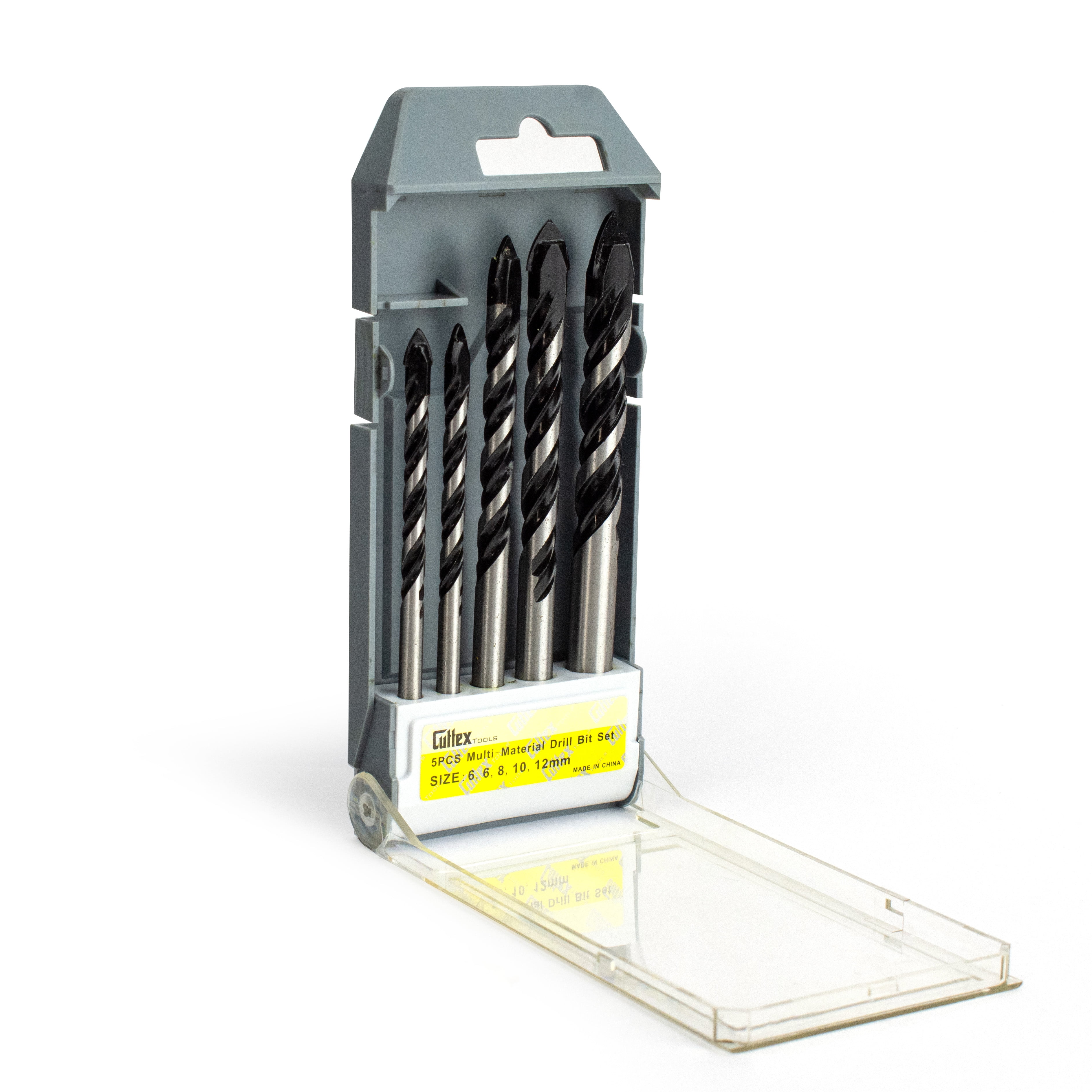 CUTTEX TOOLS Multi-Material Drill Bit Set (6, 6, 8, 10, 12mm), 5 PCS ...