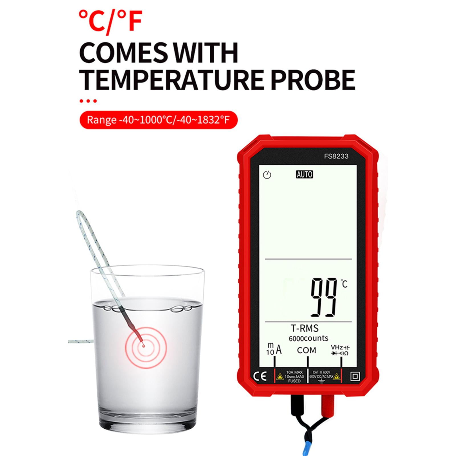 Multímetro digital Sharpla FS8233 rojo | Walmart en línea