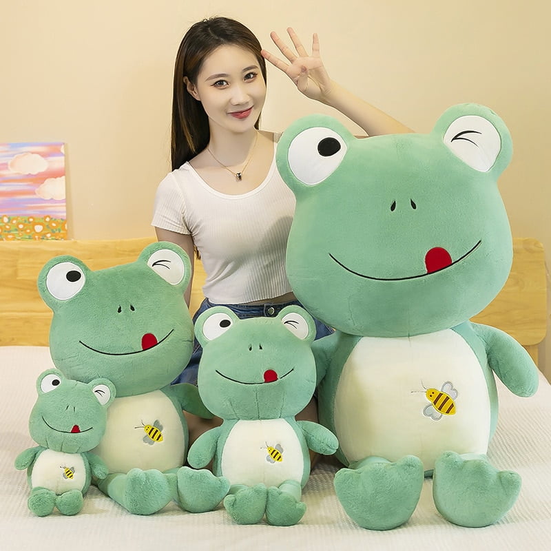 Kawaii Frog Plush Toy Soft Stuffed Animal Frog Plushie Figure Doll 35 ...