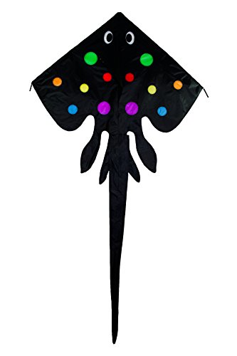 in the breeze black stingray delta kite with tube tail - Walmart.com