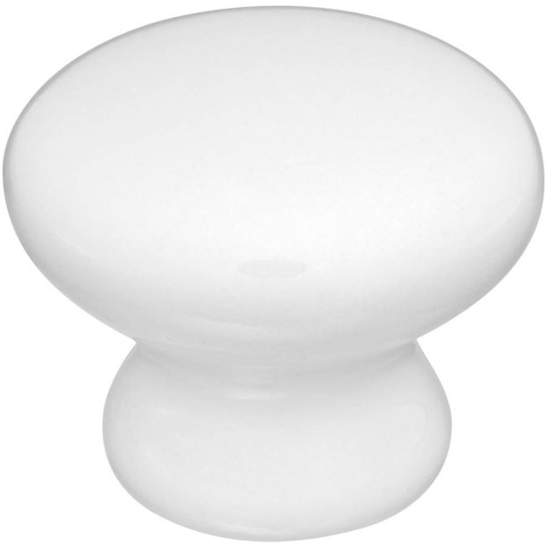Home Designs S805283 1.34" White Round Porcelain Knob - Walmart.com