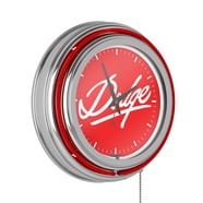 Dodge Chrome Double Rung Neon Clock - Scat Pack - Walmart.com