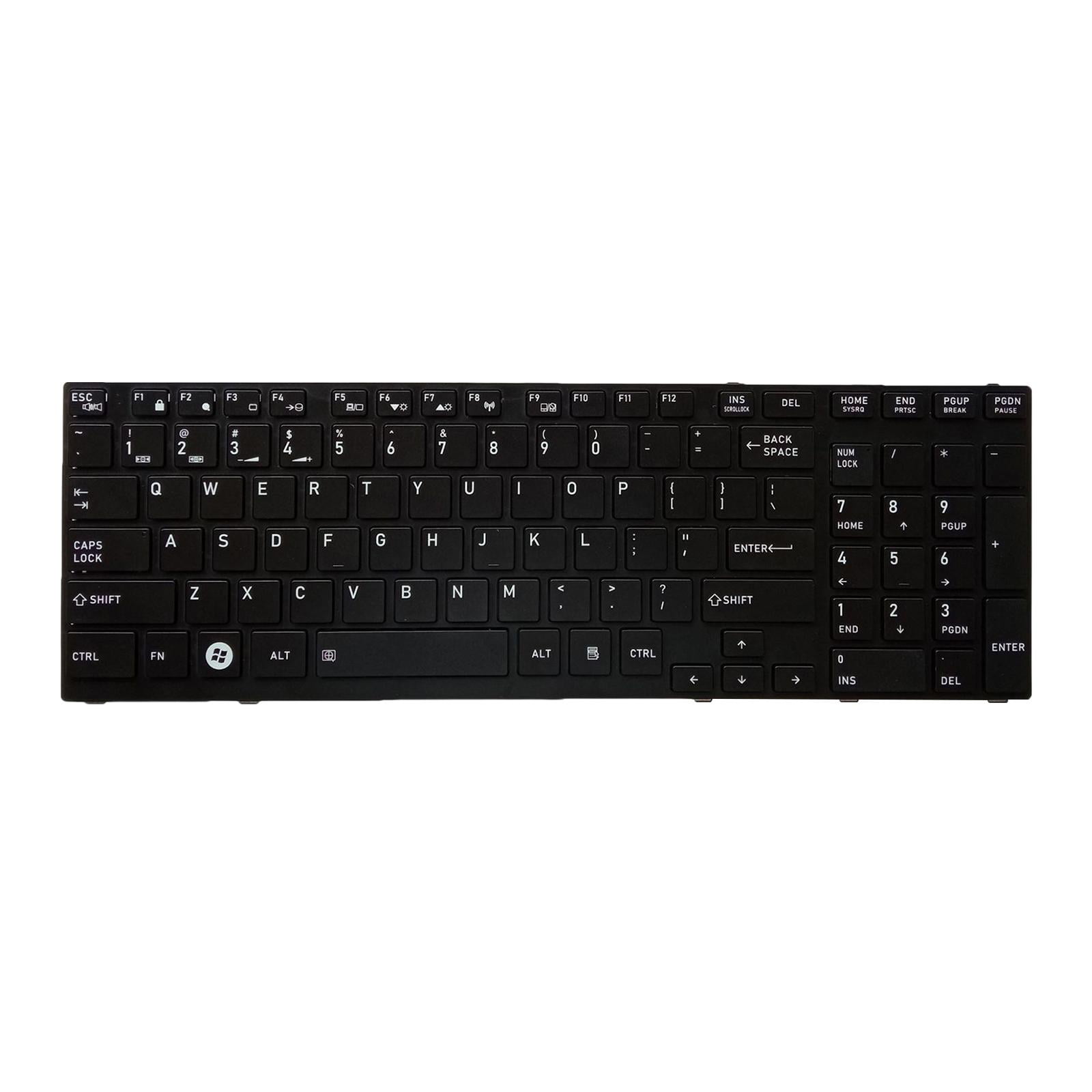 Laptop Keyboard with Frame Matte Durable Notebook Keyboard Keypad for ...