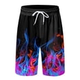 XINPING Men's Swim Trunks 9 Inch Retro Athletic Tropical Print Quick ...