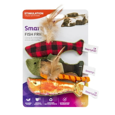 SmartyKat® Fish Flop™ Set of 3 Crinkle Catnip Toys - Walmart.com