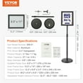 BENTISM Pedestal Sign Holder Adjustable Poster Stand 8.5 x 11 Inch ...