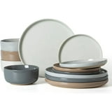 Famiware Multicolor Dinner Dishes, 12 Piece Stoneware Dining Kitchen Tableware Set - Walmart.com
