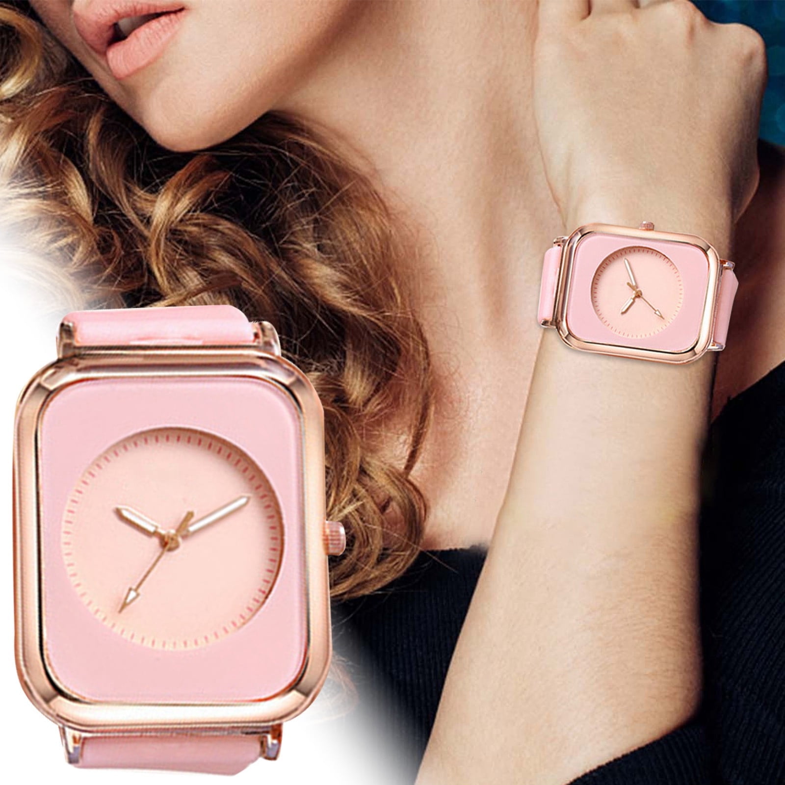 Casual Ladies' Watch Large Square Watch Novel Dial Stainless Steel ...