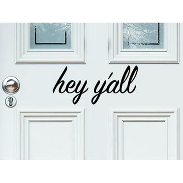 VWAQ Hello Front Door Decal Welcoming Home Decor Vinyl Sticker ...