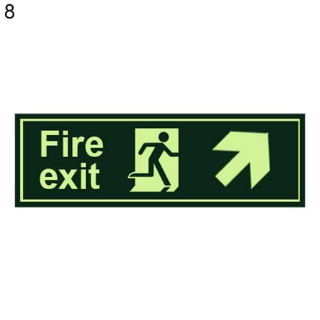 Exit Sign Sticker Self Adhisive Luminous Pvc High Visibility Secure ...