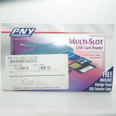 PNY USB 2.0 Memory Card Reader for SD/MMC/M2 Cards - Walmart.com