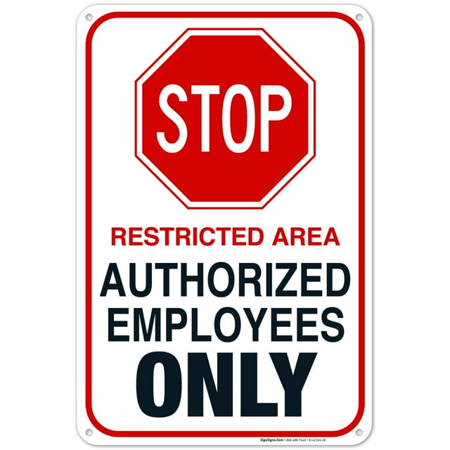 Do Not Enter Sign, Authorized Employees Only Sign, - Walmart.com