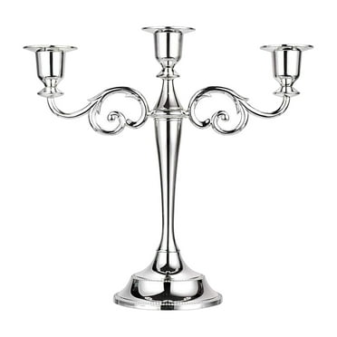 Tebru 2 Colors 3 Arms Metal Candle Holder European Style Candelabra ...